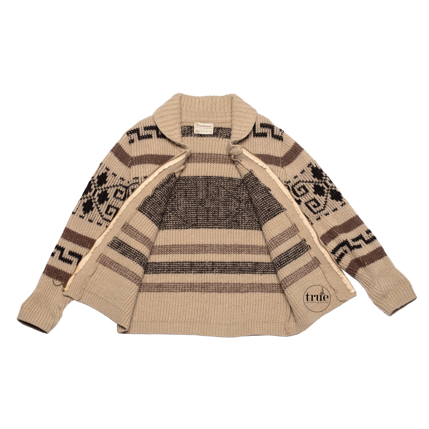 vintage 1970's sweater ...original Pendleton Westerly cardigan sweater ...
